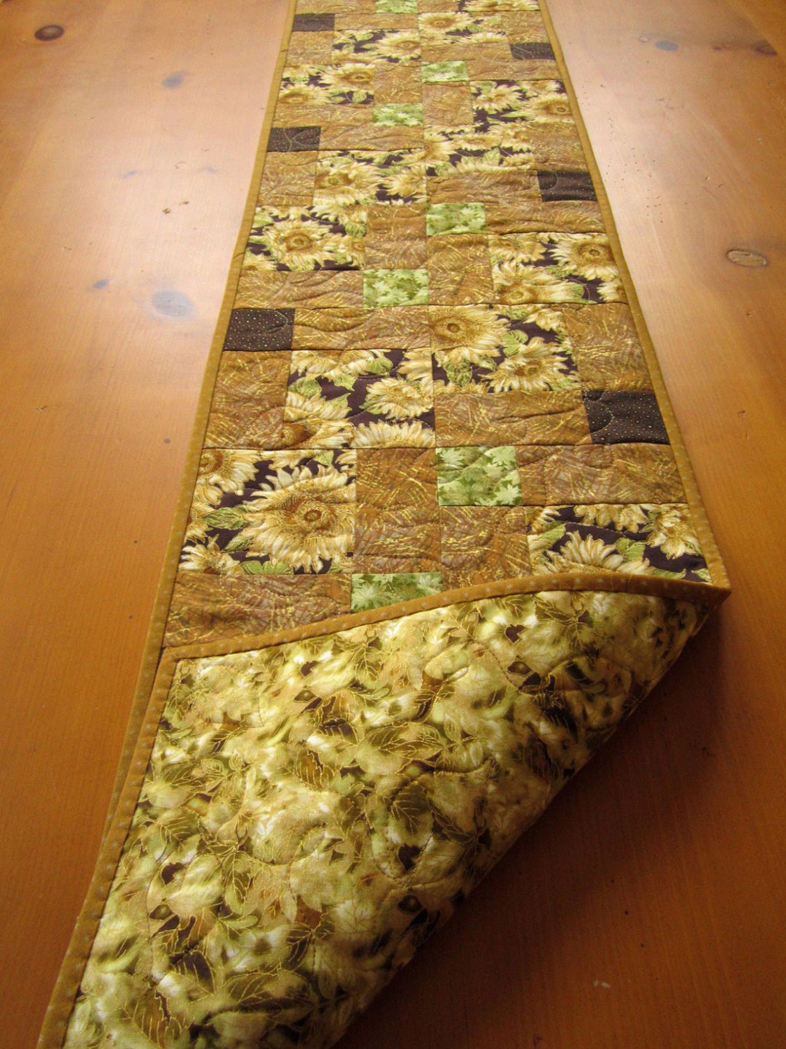 Quilted Handmade Table Runner Sunflowers on Luulla