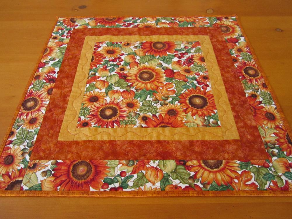 Quilted Table Topper Sunflowers on Luulla