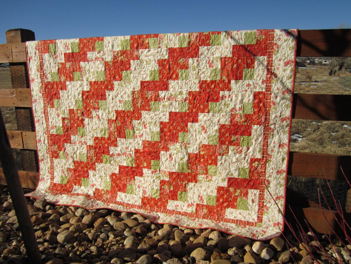 Handmade Quilt Floral Quilt, Lap Quilt, Patchwork Quilt on Luulla