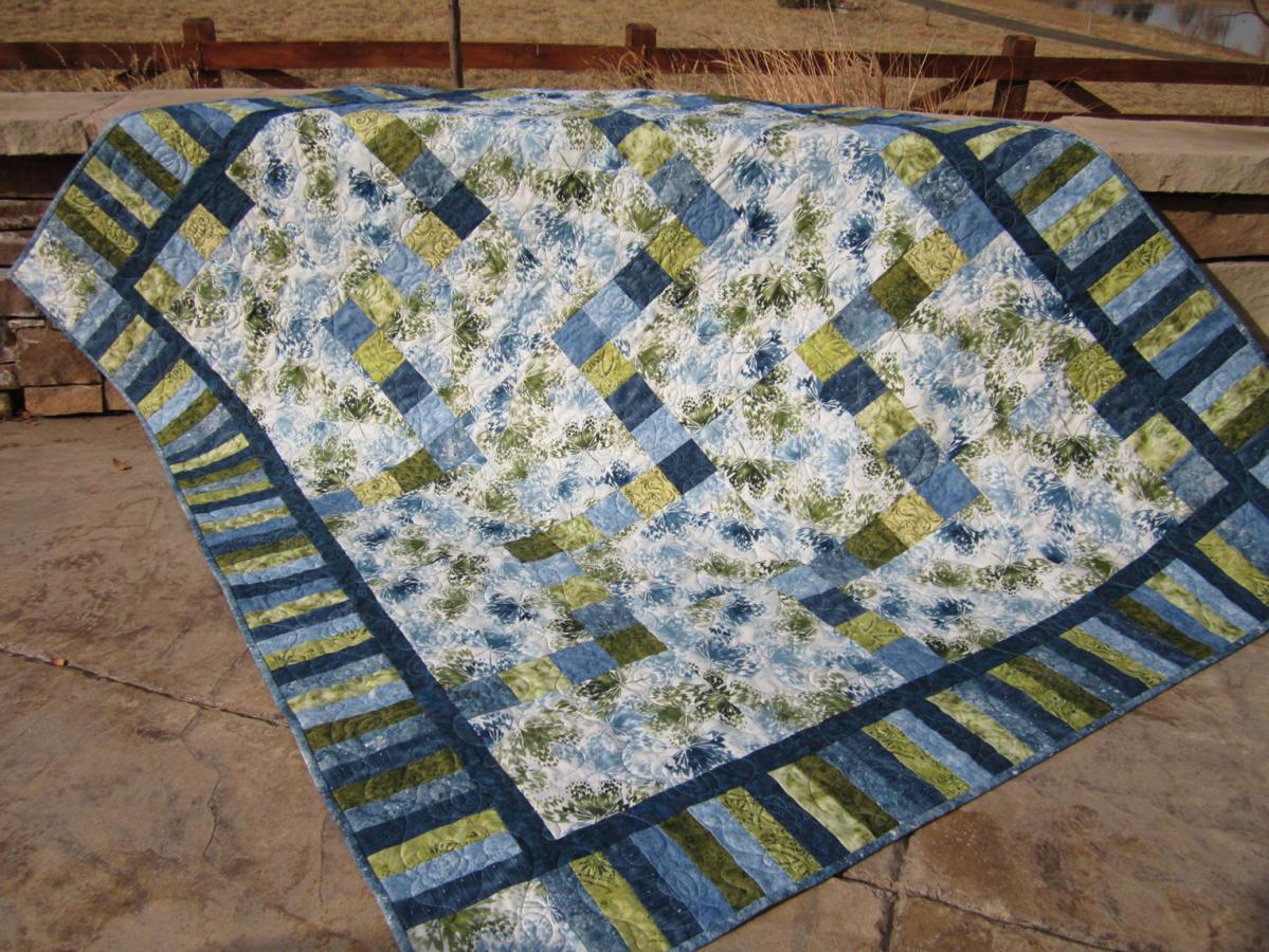 Patchwork Lap Quilt Butterflies on Luulla