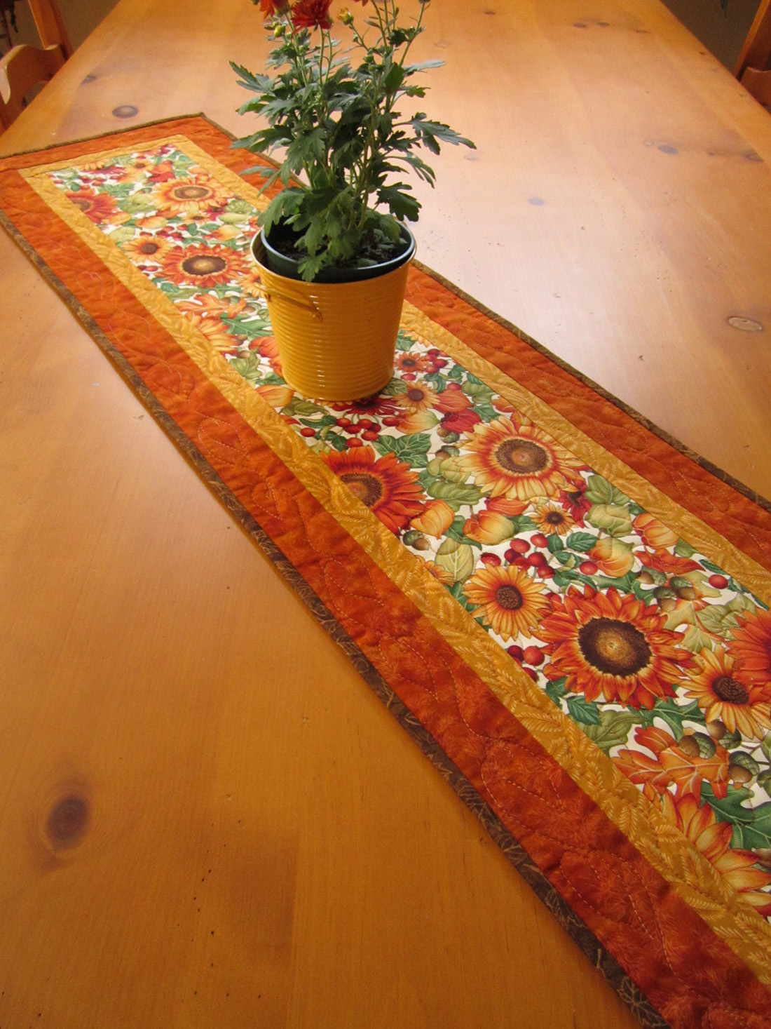 Sunflowers Quilted Table Runner on Luulla