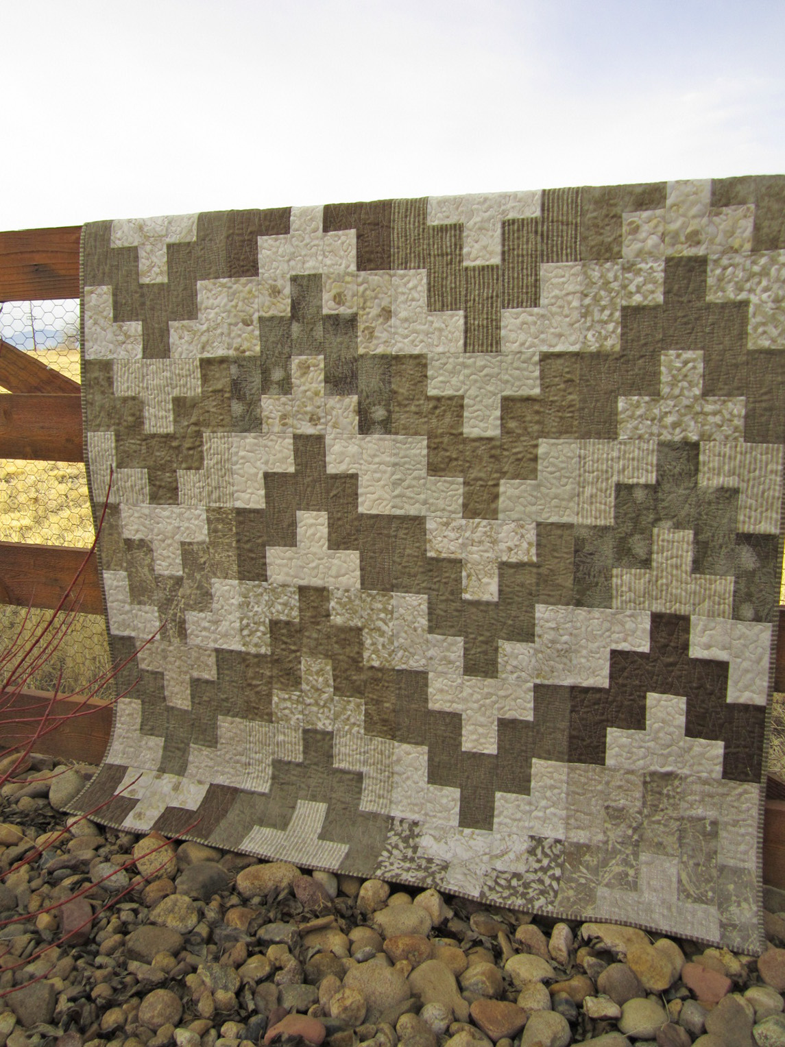 Patchwork Quilt Neutral Zigzag on Luulla